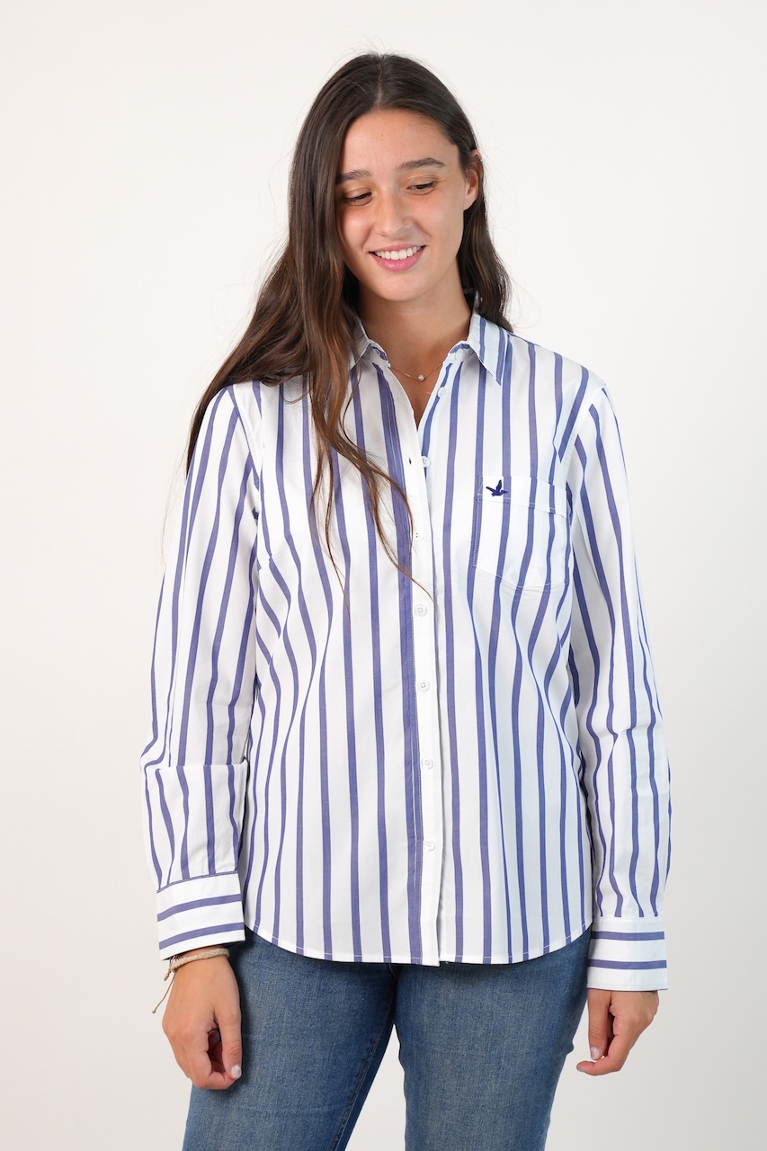 Santa Barbara Outfitters - CAMISA RAYADA CLASICA POPLIN MUJER