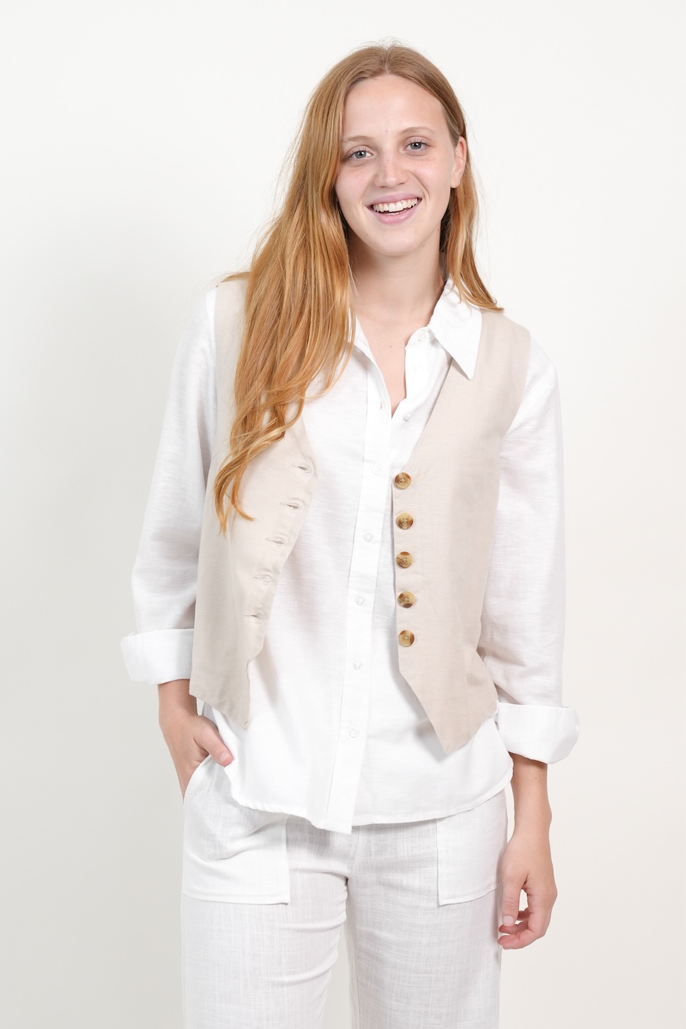 Santa Barbara Outfitters - CHALECO LINO MUJER